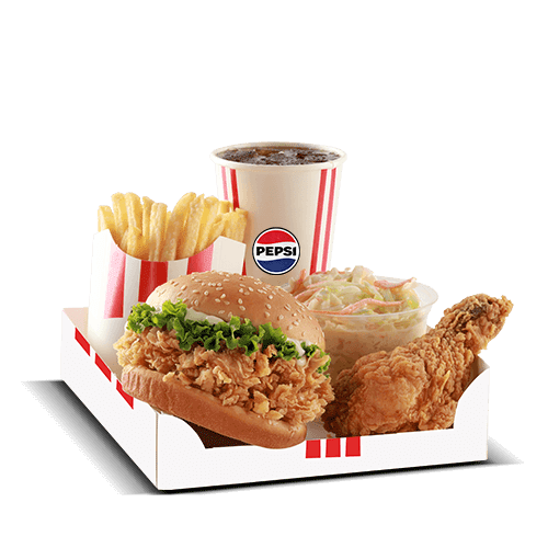 Wow Box: Feel good with 1 Signature Zinger, 1 piece of Hot & Crispy ...